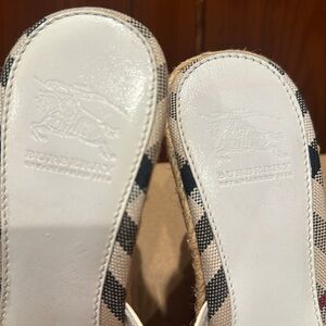 Burberry | Shoes | Burberry Wedge Sandals Espadrille | Poshmark